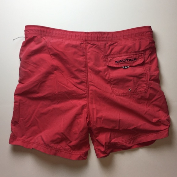 Nautica | Swim | Rare Nautica Mesh Lined Swim Trunks Xl Red Pink | Poshmark